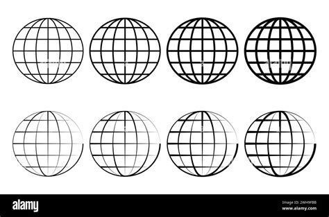 Globe Icon World Icon Globe Symbol Vector Illustration Stock Vector