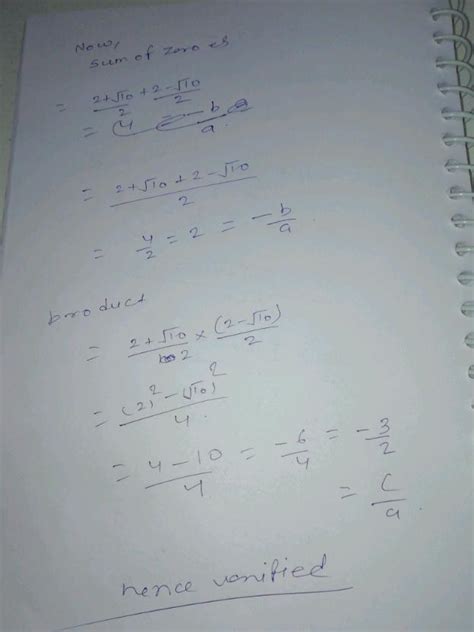 18 find the zeroes of the quadratic polynomial 4 x 6 8 x and verify