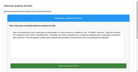 Adicionar Quebra De Linha Online