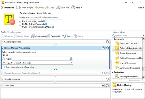 Pdf Tools V8 User Manual Actions Library Comments Actions Delete