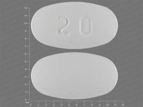 20 Pill White Oval 11mm Pill Identifier