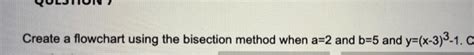 Solved Create A Flowchart Using The Bisection Method When Solved Create A Flowchart Using The Bisection Method When