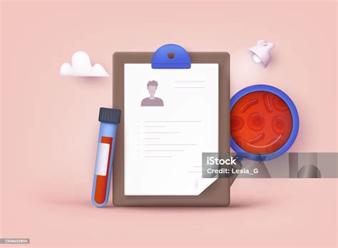 의료 기록 개념 의학적 진단 병력 환자 카드 3d 웹 벡터 일러스트레이션 개념에 대한 스톡 벡터 아트 및 기타 이미지 개념 건강 진단 건강관리와 의술 Istock