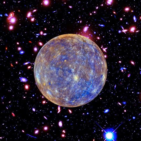 Mercury In Color The Elements Of This Image Furnished By NASA Stock Image Image Of Deep