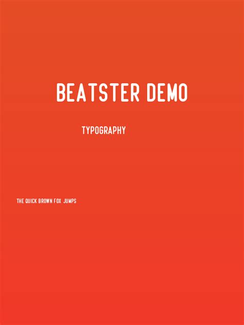 Beatster Demo Font Free Download Ttf Otf