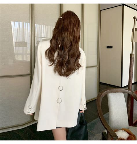 여자정장재킷 캐주얼 재킷 상의 무드 봄가을 코트 정장 화이트 쁘띠 더블 원템1 티몬