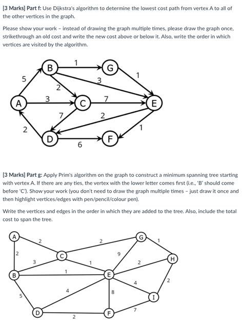 Solved 3 Marks Part F Use Dijkstras Algorithm To
