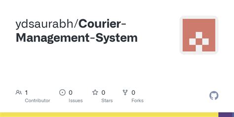 GitHub Ydsaurabh Courier Management System