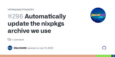 Automatically Update The Nixpkgs Archive We Use Issue 296