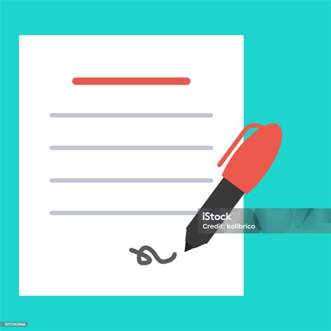 비즈니스 계약 사인 벡터 서명 문서입니다 Penc 및 계약 0명에 대한 스톡 벡터 아트 및 기타 이미지 0명 계약서 금융 Istock