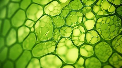 Premium Photo Delve Into The Fascinating Realm Of Green Plant Cells Through An Extreme Closeup