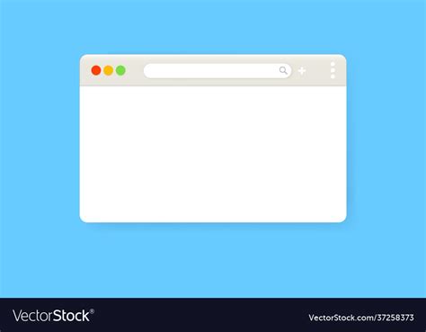 Modern Web Browser Window Design Isolated On Blue Vector Image