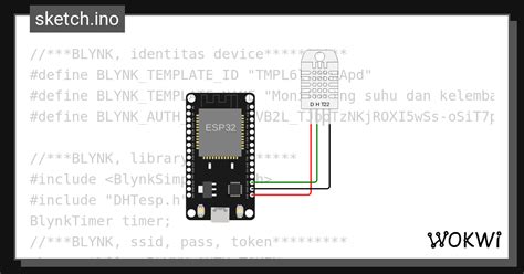 Blynk Kelembapan Dan Suhu Berhasil Wokwi ESP32 STM32 Arduino Simulator