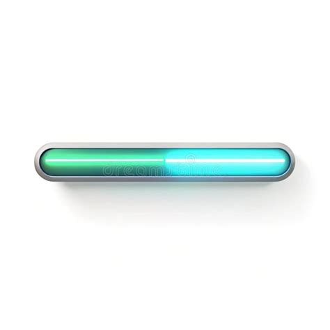 Floating Glowing Slider Bar Isolated On White Stock Illustration