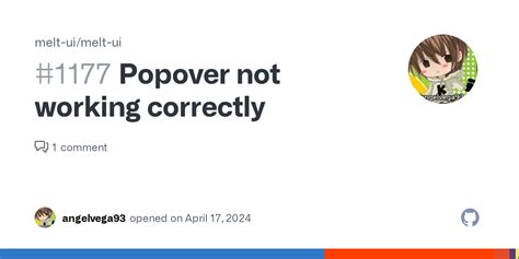 Popover Not Working Correctly · Issue 1177 · Melt Uimelt Ui · Github