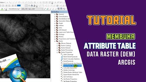 Cara Membuka Attribute Table Untuk Data Raster Dem Pada Arcgis Youtube