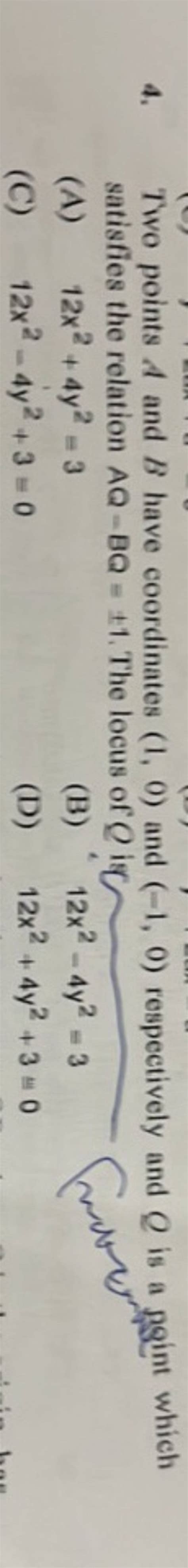 Two Points A And B Have Coordinates 10 And −10 Respectively And Q I