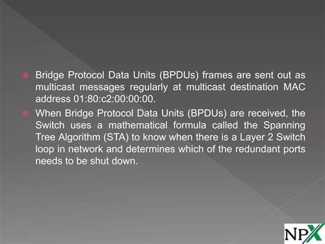 Bridge Protocol Data Unit BPDU PPTX Computer Networking Computing