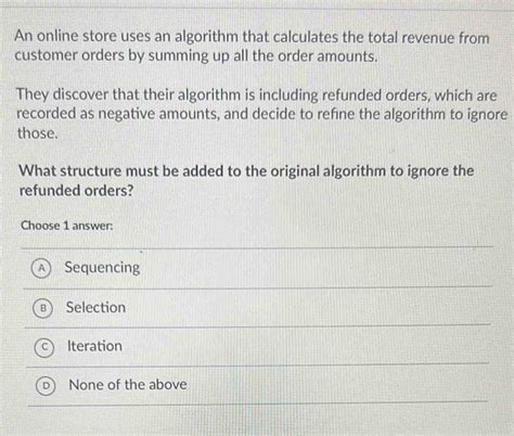Solved An Online Store Uses An Algorithm That Calculates The Total