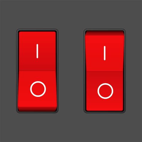 Premium Vector Realistic Toggle Switch On And Off Positions