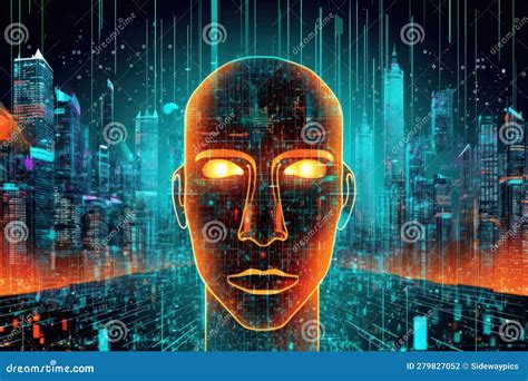 Facial Recognition And Artificial Intelligence Generative Ai Stock Illustration Illustration