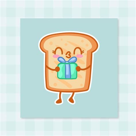 Premium Vector Cute Cartoon Bread Hand Drawn Kawaii Doodle Illustration Designs