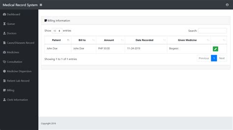 Medical Record System In Php And Mysql User Interface