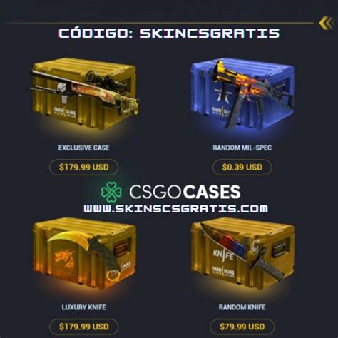 Código Promocional para usar em CSGOCASES com CS SKINS Grátis Ganhe Skins de CS de forma