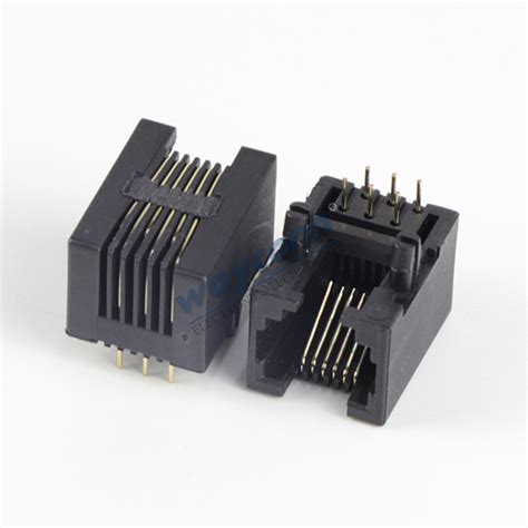 Side Entry 6p6c Rj12 Pcb Socket Connector Wayconn Electronics