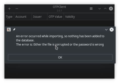Andotp Cannot Import File Corrupted Or Password Wrong · Issue 162