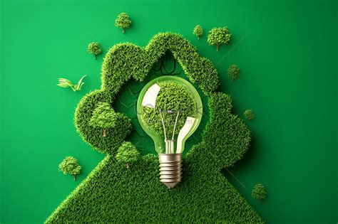 녹색 식물의 환경 친화적 인 전구