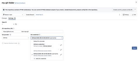 Databricks Git フォルダーを設定する Databricks On Aws