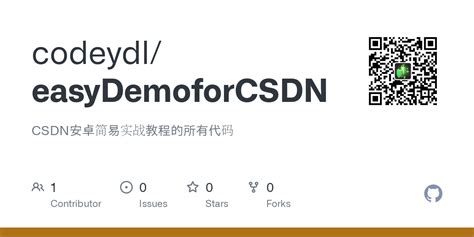 Github Codeydl Easydemoforcsdn Csdn
