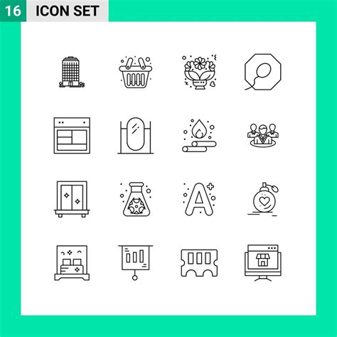User Interface Pack Of 16 Basic Outlines Of Web Layout Flower Design