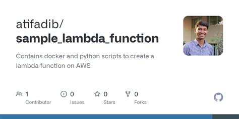 Github Atifadibsamplelambdafunction Contains Docker And Python