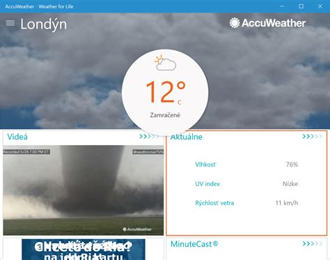Accuweather Získala Nové Vlastnosti Na Windows 10 Aplikácie