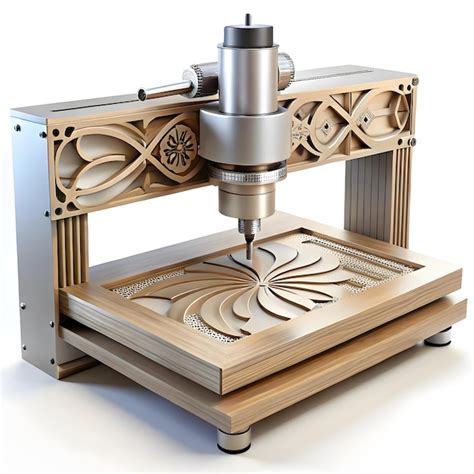 Cnc Design On White Background Premium Ai Generated Image