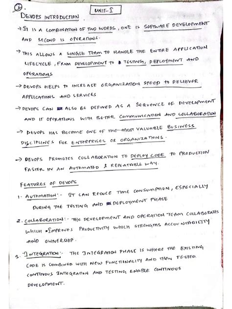 Devops Unit 1 Complete Handwritten Pdf