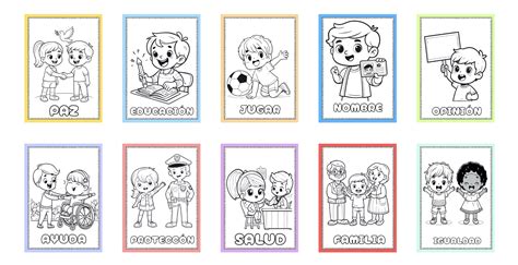 Laminas Colorear De Los Derechos De Niñas Y Niños Orientacion Andujar