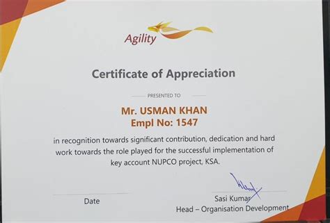 Usman Khan On Linkedin Achievement Successful Project Agility 44
