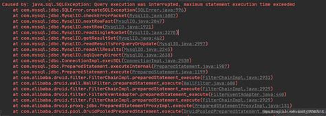 Mysql Error Query Execution Was Interrupted Maximum Statement