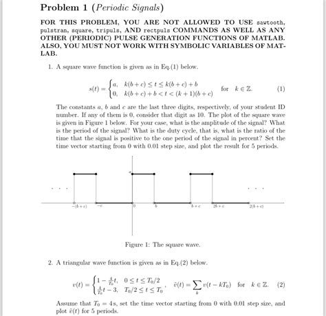 Solved Problem 1 Periodic Signalsfor This Problem You Are
