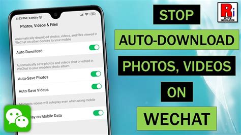how to stop auto downloading photos videos and files in wechat youtube