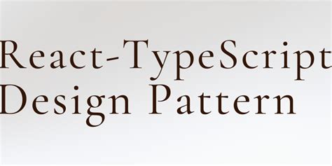 React Typescript Design Pattern 1 Creational Design Patterns