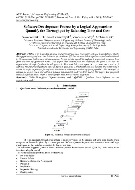Pdf Software Development Process By A Logical Approach To Quantify