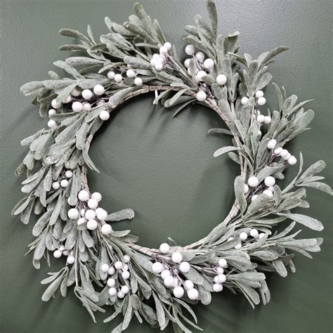 Frosted Mistletoe Wreath Lovells Flowers Ltd