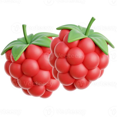 Raspberry Fruit 3d Illustration 66385854 Png