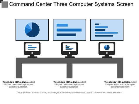 Command Center Three Computer Systems Screen Graphics Presentation