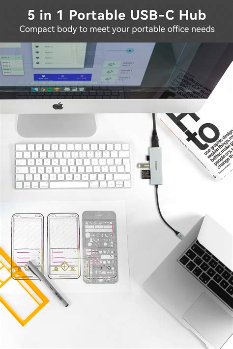 Essager Square Box In Usb Hub Type C Adapter K HDMI Connector TF Sd Card Reader Usb C PD