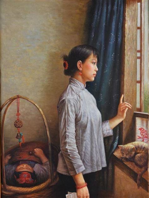 油画小媳妇猎人父亲，罗中立的3幅作品放在一起啥风格？有点迷惑